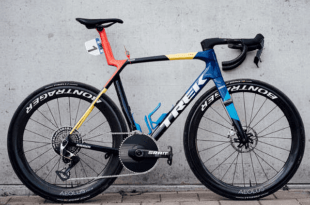 Mads Pedersen's bike position at Gent-Wevelgem (2025)